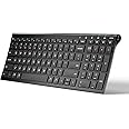 iClever BK10 Wireless Keyboard with Number Keypad, Bluetooth Keyboard for Mac, Multi Device Easy ...