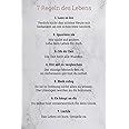 Motivational - 7 Regeln des Lebens - weiß Version 2 - Motivations Poster Plakat Druck - Größe ...