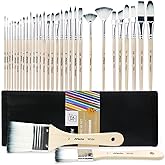 CONDA Paint Brushes Set of 24 Different Shapes Artist Brushes ...