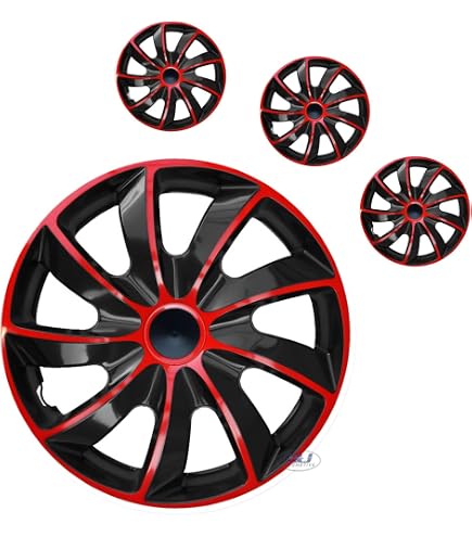 Set Wheel Covers Nero R 14-inch Black/red Ford AUTO-STYLE Set Wheel ...