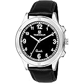 TIMEWEAR Analog White Number Dial Brown Leather Strap Watch for Men ...