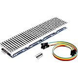 MAX7219 Dot Led Matrix Module 4 In 1 Display with 5P Line Module For Arduino Micro-controller ...