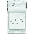 MK Shield K36101CLR Weatherproof Single Switched Socket : Amazon.co.uk ...