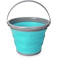 Navaris Seau Pliable 5L - Seau Portatif Usage Intérieur et Extérieur - Rangement Rétractable ...
