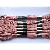 Trebla Pack of 6 Embroidery Thread/Skeins - 8m - Post Box Red - Col ...