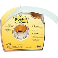 Post-it 652H 25.4mm x 17.7m Cover Up and Label Tape (6 Lines, 1 Roll ...