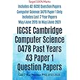 IGCSE Cambridge Computer Science 0478 Past Years 43 Paper 1 Question ...