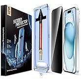 MAGIC JOHN 2 pezzi per iPhone 15 per vetro temperato (6,1 pollici ...