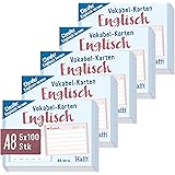 Häfft Vokabel-Karten A7 Englisch liniert, 500 Stück | 2 Seiten ...