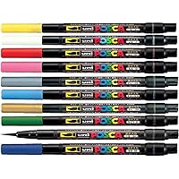 Posca PCF-350 Assorted Colour Pack Paint Marker Pen 0.1-10mm Brush Nib ...
