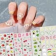 FAMIDIQGO 6 adesivi per unghie a forma di frutta, self-adhesive colored ...