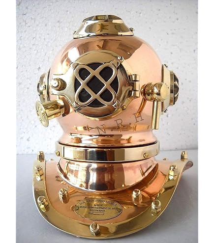 US Navy U.S.NAVY MARK V REPLICA 1952 DIVING DIVERS HELMET WITH WOODEN ...