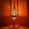 Lampe orientale pendante Fayna Noir 55cm E27 Douille | Plafonnier Lustre de Salon marocain ...