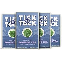 Tick Tock Earl Grey Rooibos Tea | Caffeine-Free Tea | Pack of 4 x 40 ...