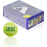 Vicky Rubber Cricket Tennis Ball (Green , Pack Of 6)Material: Rubber ...