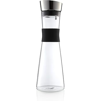 WMF Basic Wasserkaraffe, 1,0l, Höhe 29cm, CloseUp-Verschluss, schwarz ...