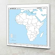 Outline Physical Map Of Africa Africa Map Africa Outline Map Activities