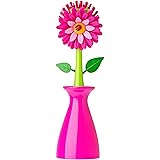 VIGAR Flower Power Dish Brush Made Of Plastic Vase 7200 Orange 5 X 5 X ...