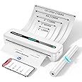 ASprink Mobiler Drucker Bluetooth, Thermodrucker A4 M832 Tragbarer Drucker Nur Thermopapier ...