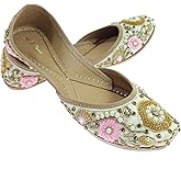 Fulkari Women's Murraya Brown Gold Genuine Soft Leather Juttis | Bite ...