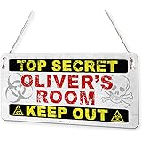 Custom made Personalised Boys/Teenagers DANGER KEEP OUT Bedroom Door ...