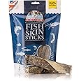SKIPPER'S Fish Skin Dental Sticks - Natural Dog Dried Treats, Low in ...