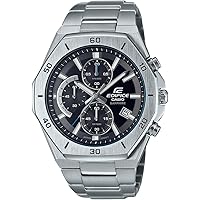 Casio Edifice EFV-640D-1AVUDF Black Analog Dial Silver Stainless Steel ...