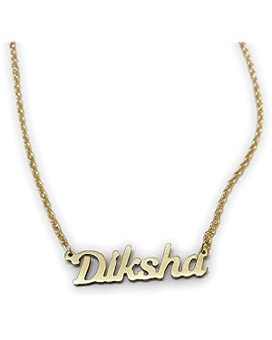 D2C Personalized Name Golden Brass & Metal Locket with Chain (Yellow ...