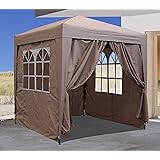 Amazon.de: QUICK STAR Pop-Up-Pavillon 2 x 2 m Smoky Grau mit 4 Easy-Klett Seitenwänden 2 mit ...