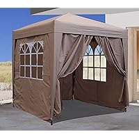 Amazon.de: QUICK STAR Pop-Up-Pavillon 2 x 2 m Smoky Grau mit 4 Easy-Klett Seitenwänden 2 mit ...