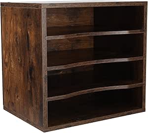 EasyPAG Wood Desktop 4 Tier in Tray A4 File Holder Magazine Organiser ...