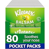 Kleenex Balsam Pocket Tissues, 8 Pocket Packs of Travel Tissues ...