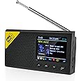 DAB Radio Portable, WOVTE DAB+ Digital Radio Rechargeable FM Radio, Small Radio with Bluetooth ...