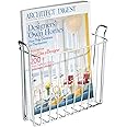 iDesign Magazine Rack Wall Mounted, Small Metal Magazine Holder for ...