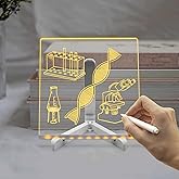 Buy DIY 3D Acrylic Writing pad with Pen Message Board rewritable Table ...