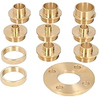 11Pcs/Set Router Guide Kit, Brass Router Template Guide Kit, with Lock ...