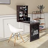 SoBuy Wall-Mounted Drop-Leaf Table Foldable Dining Table Desk with Memo ...