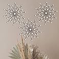 3 Set Black Metal Jeweled Wall Art Bling Crystal Home Décor Star Sun ...