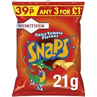 Smiths Snaps Spicy Tomato Snacks, 21g (Pack of 30) : Amazon.co.uk: Grocery