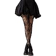 GORGLITTER Women's Floral Patterned Fishnet Tights Ladies Fashion ...
