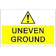 Uneven Ground sign - 1.2mm rigid plastic 300mm x 200mm : Amazon.co.uk ...