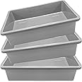Grey Deep Multipurpose Plastic Rectangular Household Trays Indoor ...