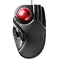 ELECOM Trackball Mouse Wired Large Ball 8 Button with Tilt Function LL Size [Black] M-HT1URXBK ...