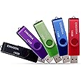 ENUODA USB Stick 16GB 5 Stück USB Speicherstick Rotate Metall Mehrfarbig High Speed USB 2.0 ...