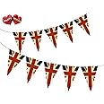 Vintage British Union Jack Patriotic Themed Bunting Banner 15 flags for ...