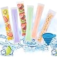 DKDDSSS 100 Pieces Ice Pop Bags, Ice Pop Mold, DIY Ice Popsicle Mold ...