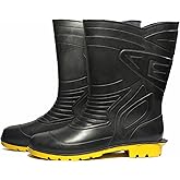 HEALTH SAFE Gum Boot For Men, "28.5cm Height" (Size: 10,Black) Flexible ...