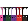 Assorted Pack of 10 Foolscap Box Files 75mm Spine Document Storage ...