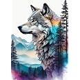GLXPOG Diamond Painting Kits for Adults Wolf Diamond Art Fantasy ...