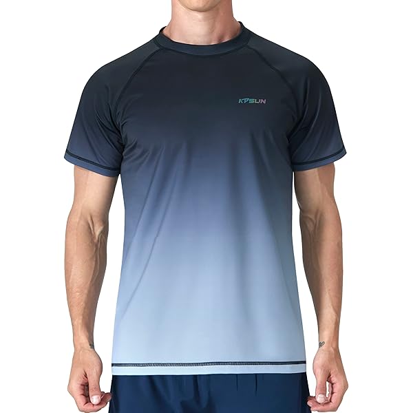 Upf 50 Long Sleeve Men KPSUN Mens Swim Shirts UPF 50+ Rash Guard Long ...